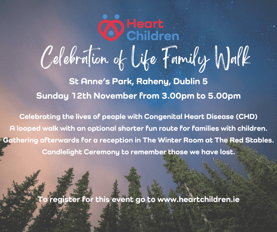 Join us for our Celebration of Life Family Walk – Heart Children